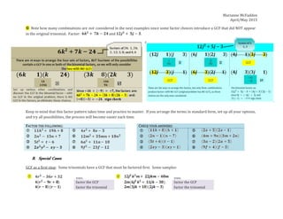 trinomials factoring | PDF