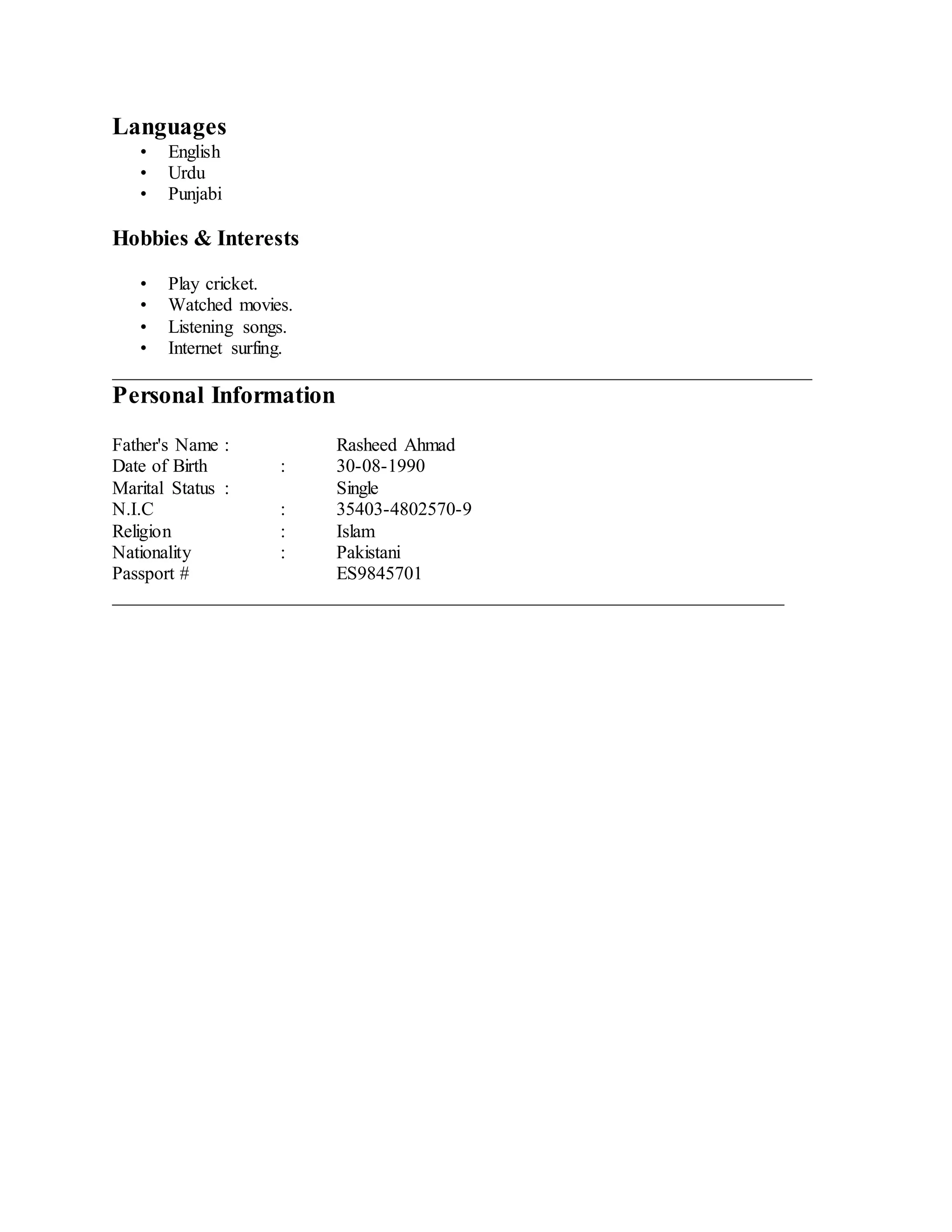 Muhammad Shoaib Rasheed CV Updated 2 | DOCX