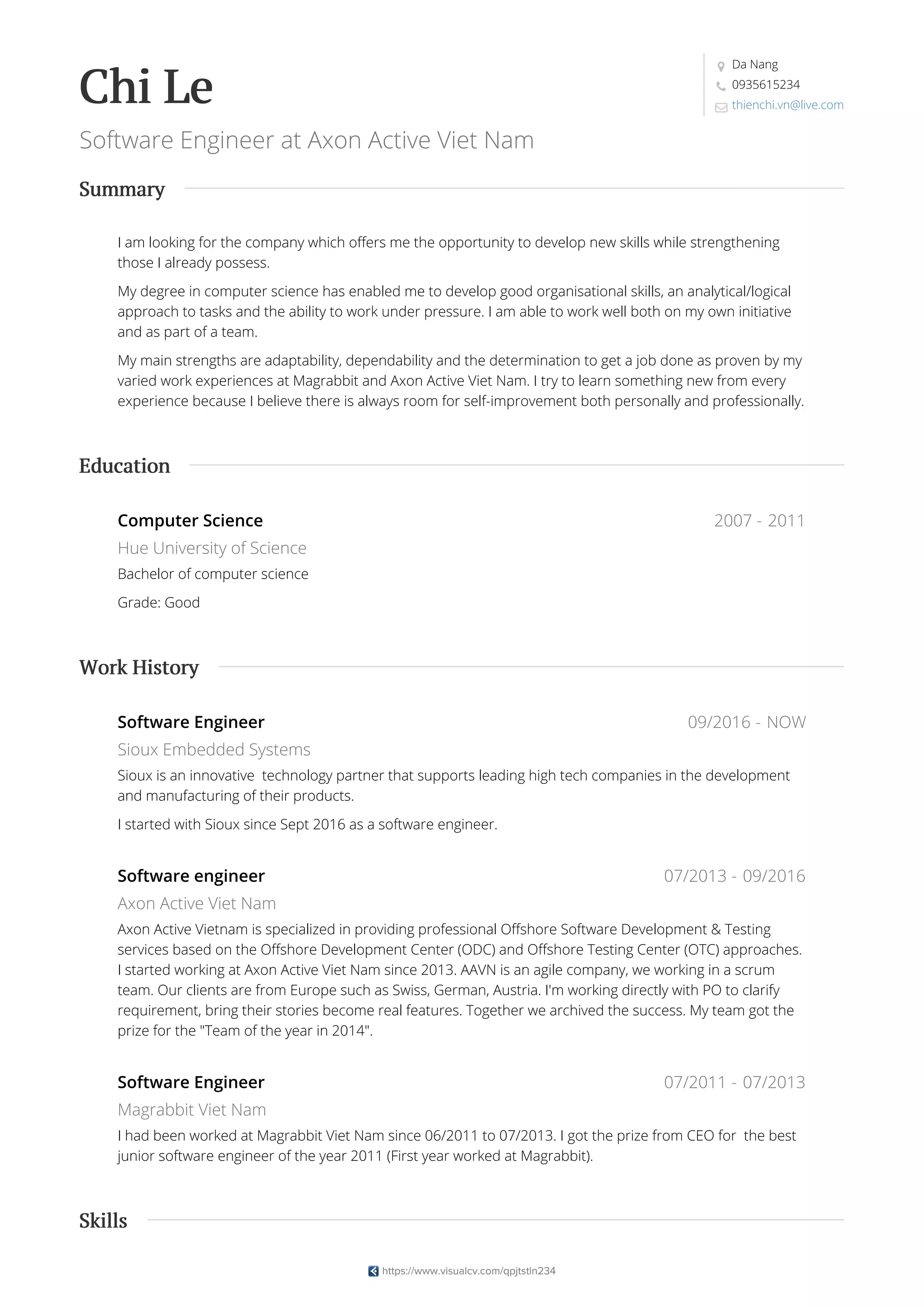Chi_Le_visualcv_resume | PDF