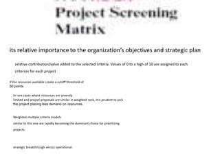 Pj Screening and selection of Pjs | PPTX