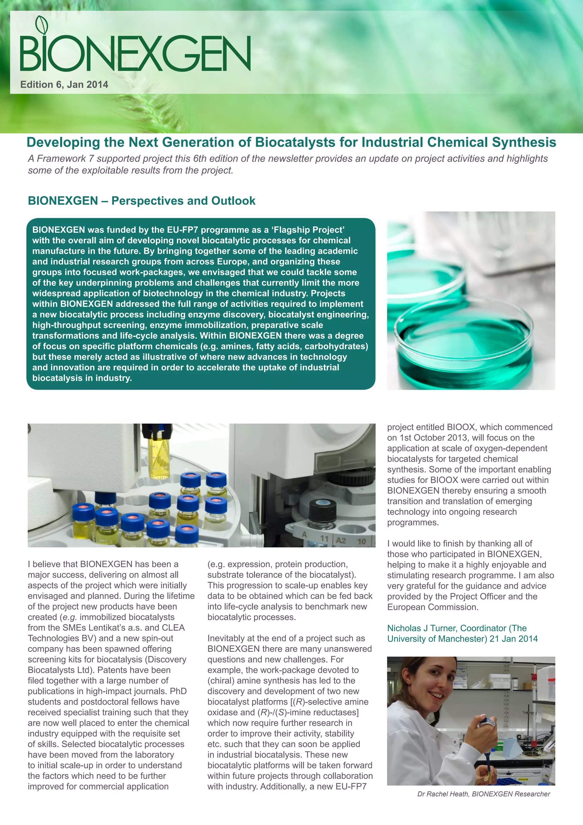 BIONXGEN's 6th Newsletter (Jan 14) | PDF | Biotech and Biomedical Industry | Industries