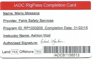 RIGPASS COMPLETION CARD | PDF