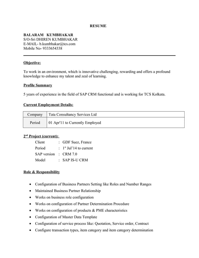 Resume_Balaram | PDF