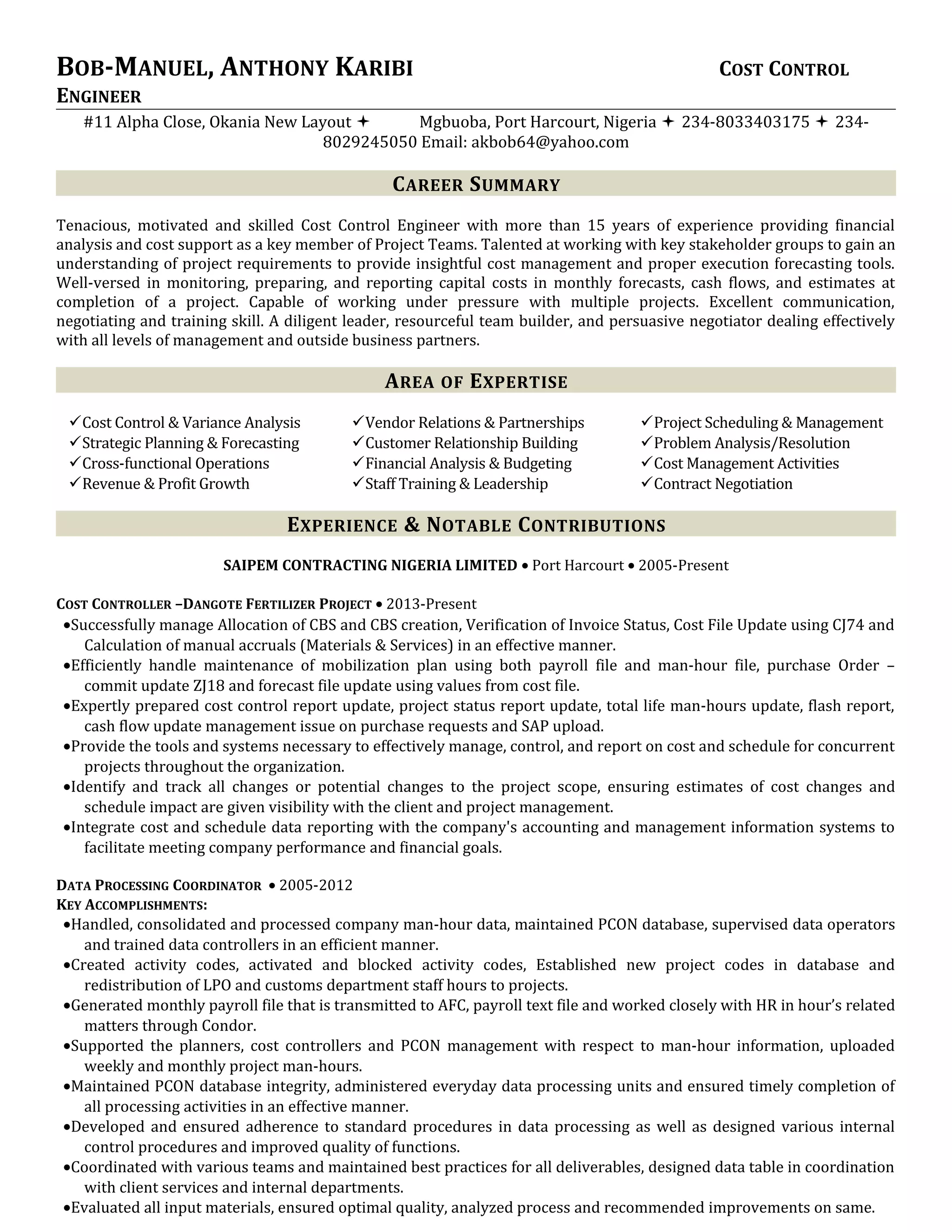 bob-manuel--anthony-karibi-resume-1st-draft | DOC