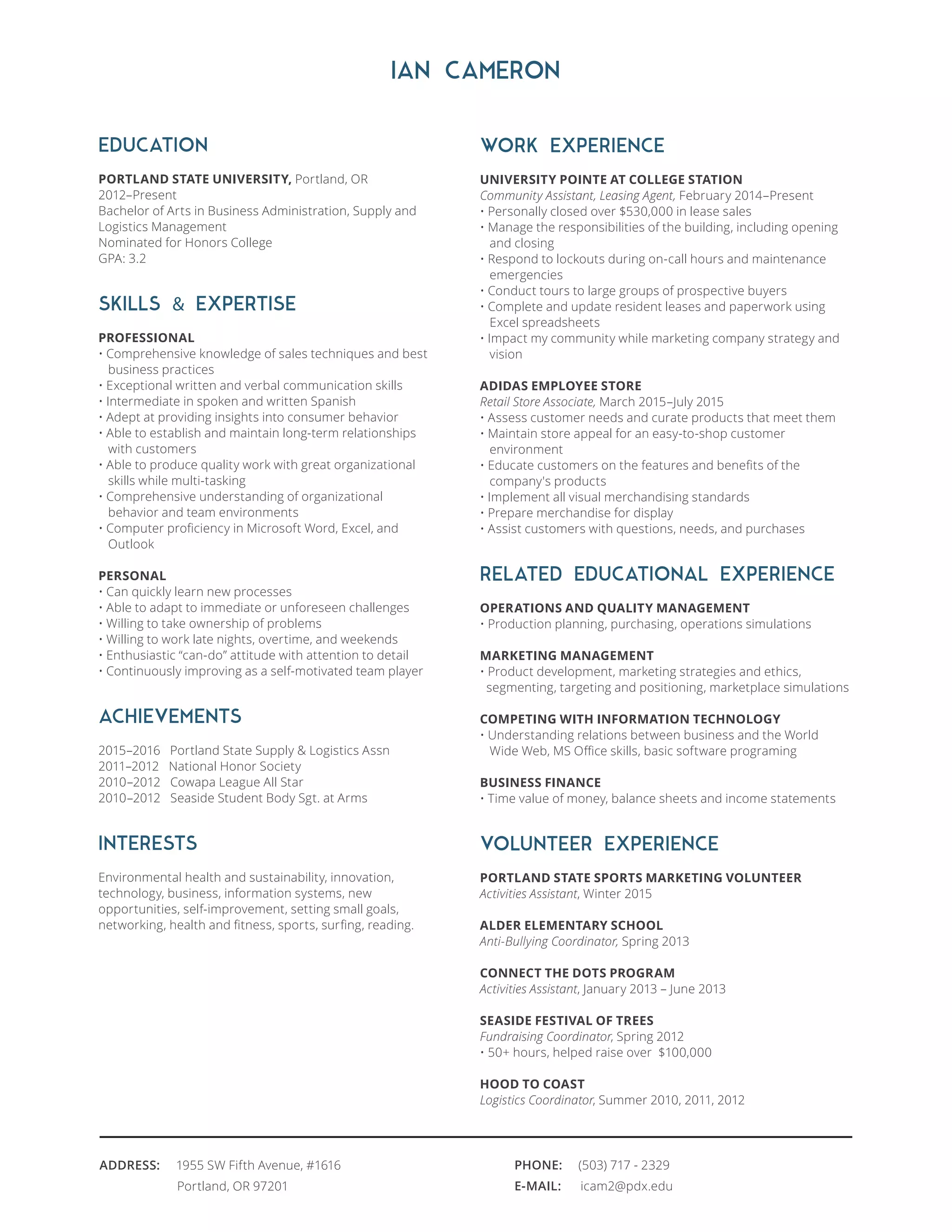 iancameron_CV (1) | PDF