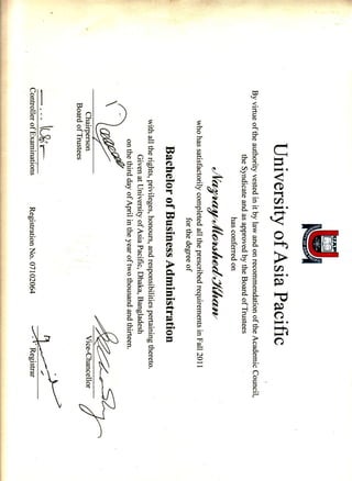UAP certificate | PDF
