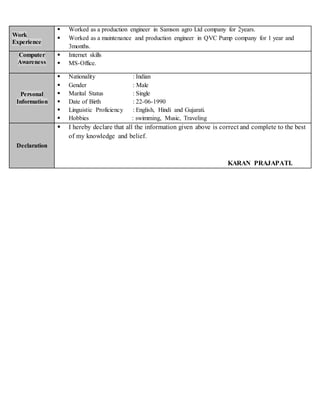 KARAN DIPLOMA CV | DOCX