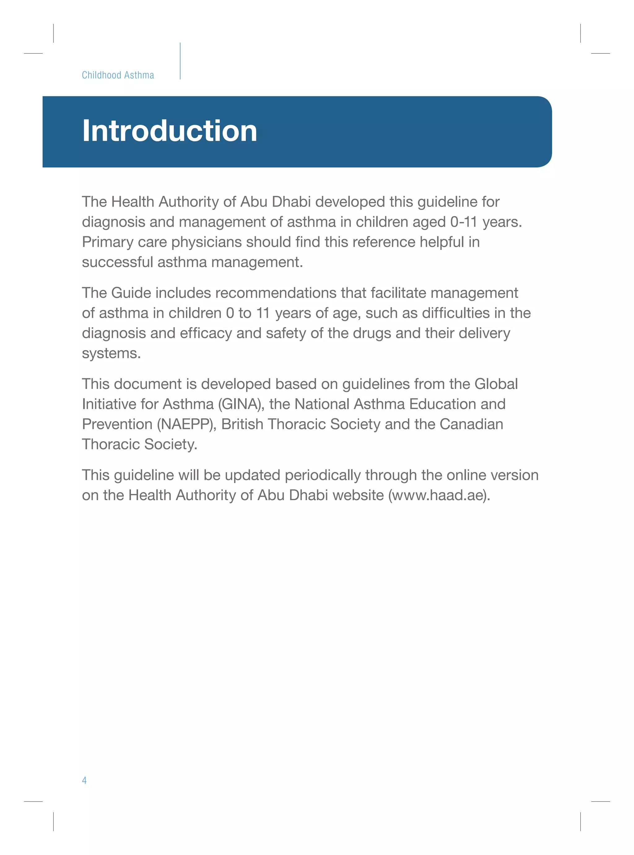 HAAD of Asthma in Children | PDF