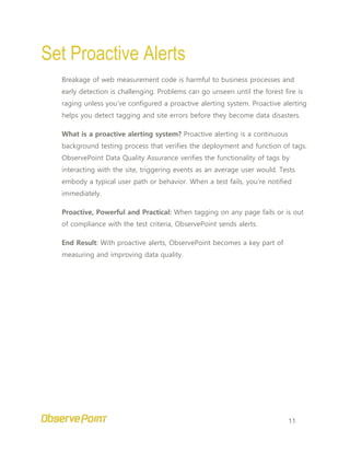 ObservePoint Best Practices | PDF