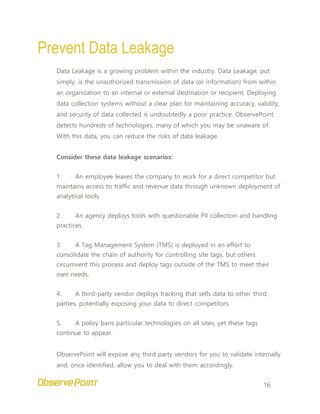 ObservePoint Best Practices | PDF