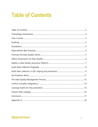 ObservePoint Best Practices | PDF