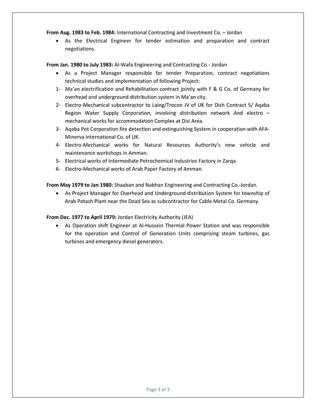 Eng.Jalal AlAsfar CV | PDF | Civil Engineering Industry | Industries