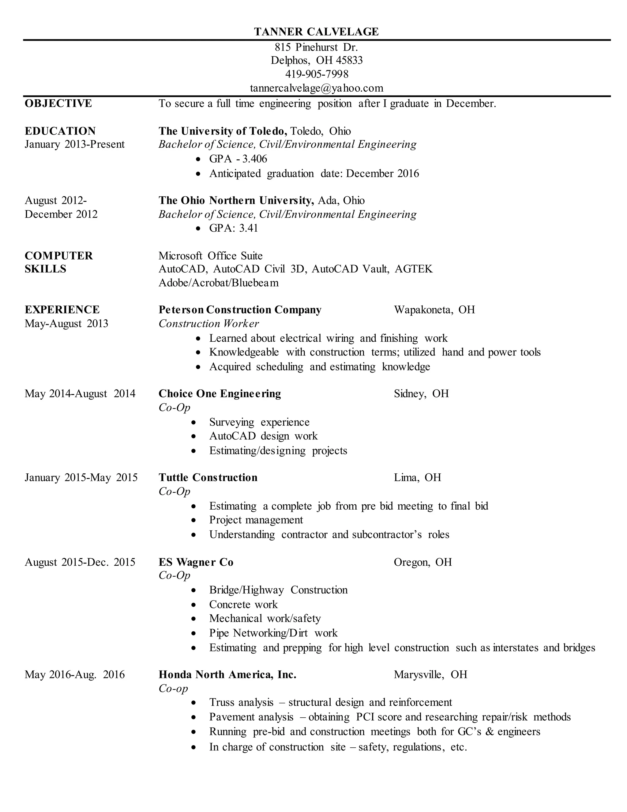 Tanner Calvelage RESUME | DOCX
