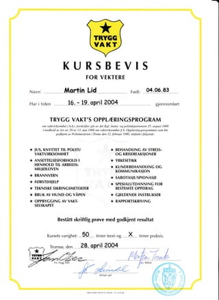 Vekterkurs | PDF