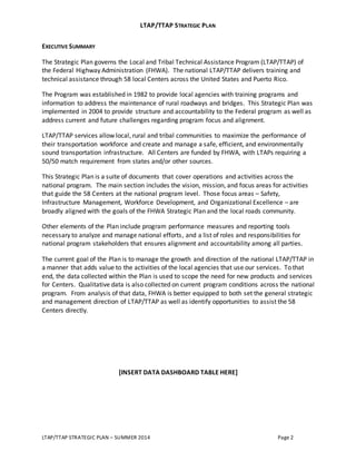 LTAP TTAP Strategic Plan 2014 Update | DOCX