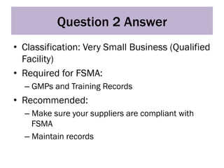 Writing Your Food Safety Plan- NICRA | PPT