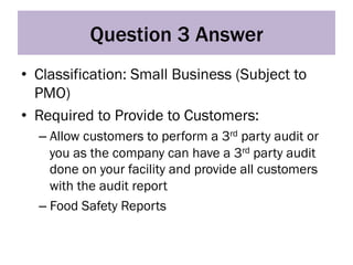 Writing Your Food Safety Plan- NICRA | PPT