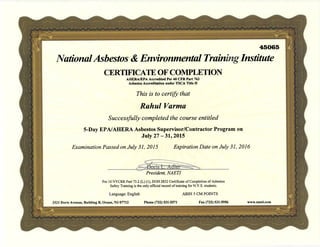 Rahul Varma NAETI EPA 45605 | PPT