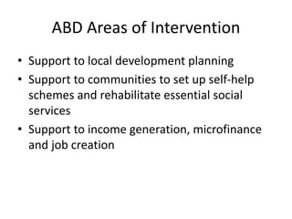 Area Based Development Programme | PPT