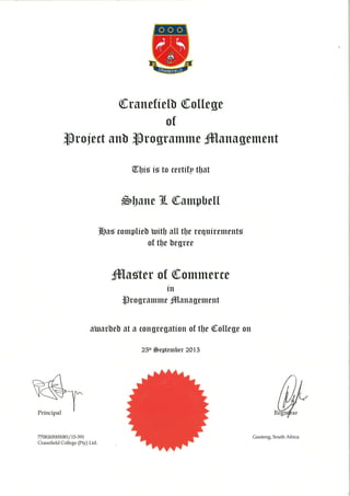Masters Degree | PDF