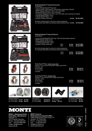 MONTI BRISTLE BLASTER® Industrial - Product Brochure P-033-EN | PDF