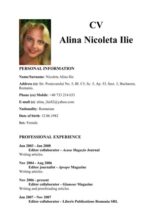 CV engleza AI | DOC