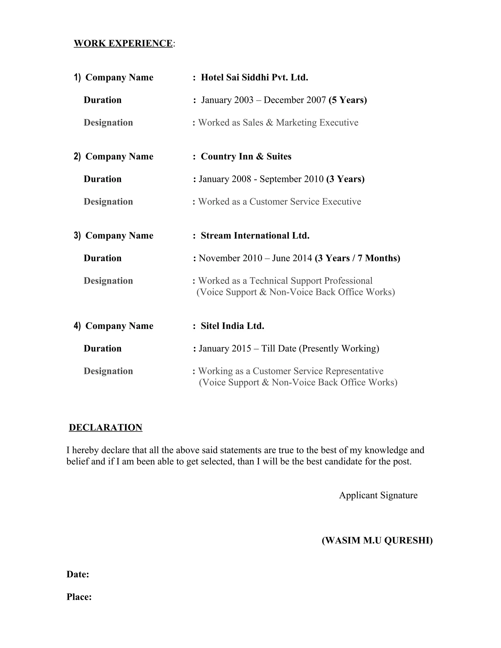 wasim resume | PDF