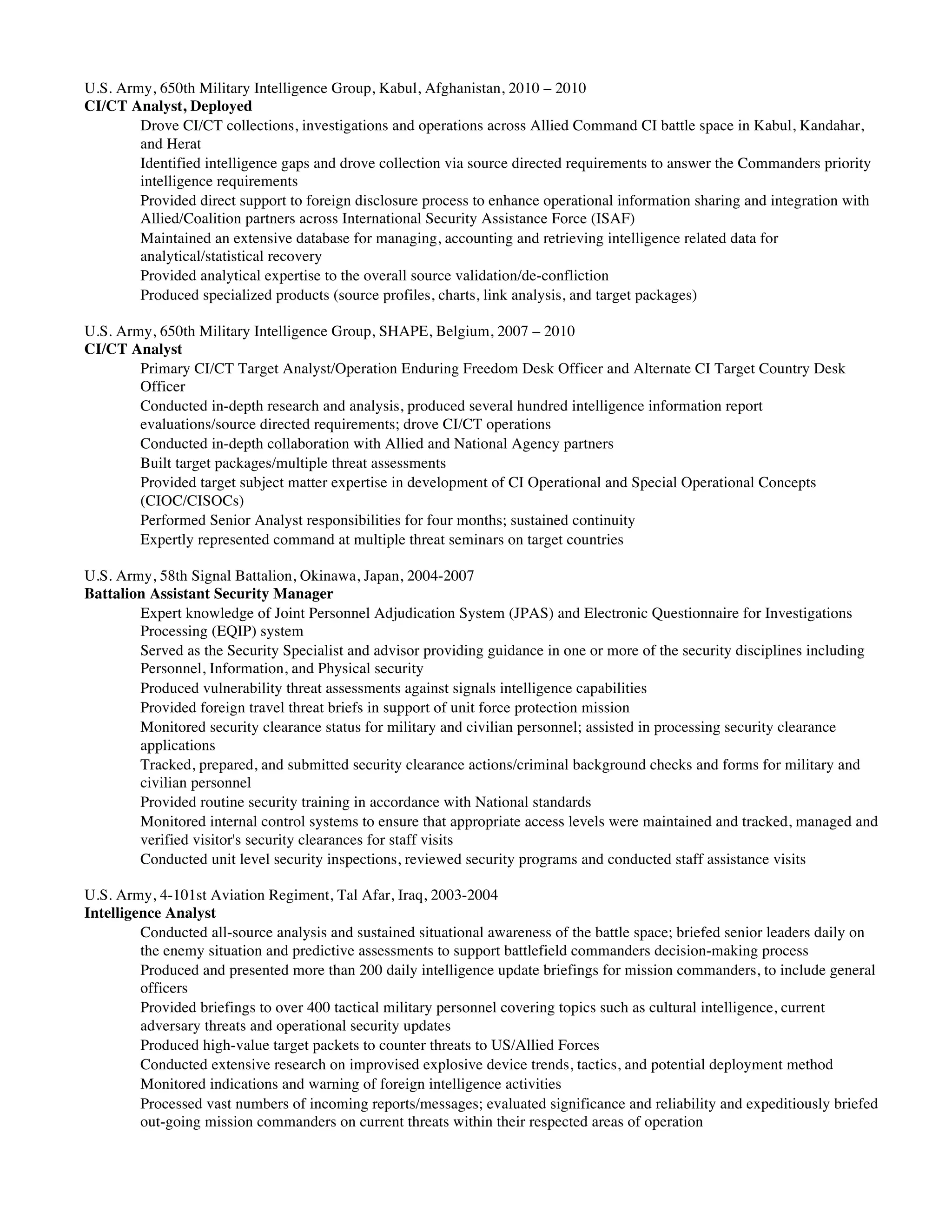 Resume - Elchert, William 20170110 | PDF