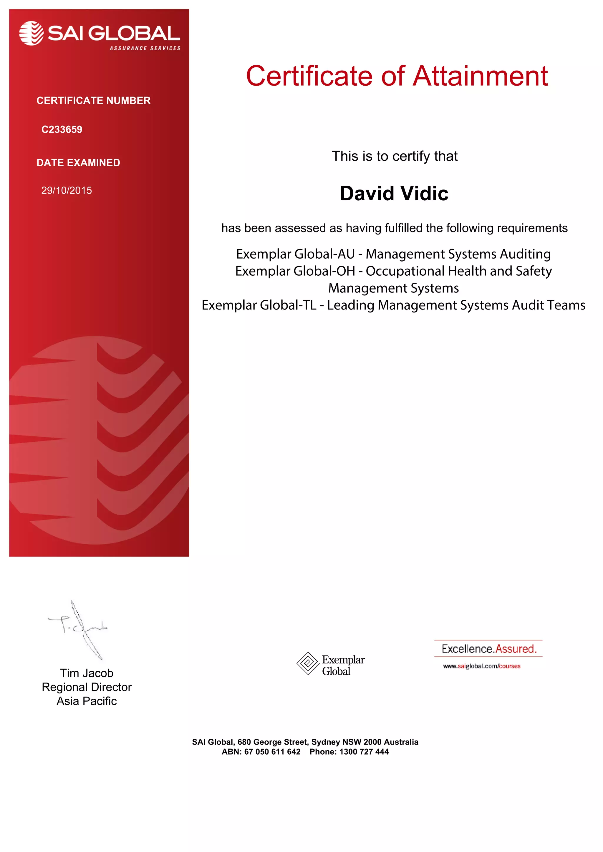 Certificate of Attainment | PDF