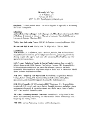 Bev Resume3 | PDF