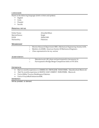 samiullah cv | DOCX