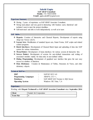 Sakshi final cv | PDF