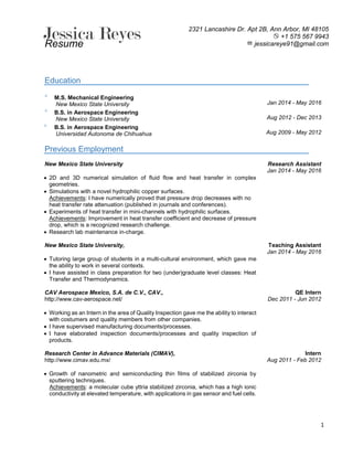 JessicaReyes resume. | PDF