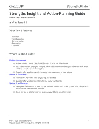 gallupstrengthsfinder | PDF