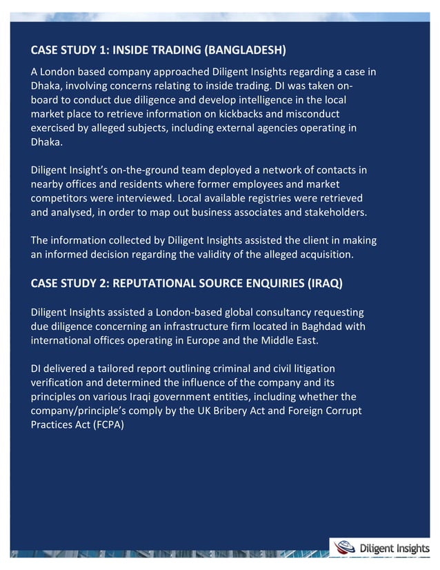 Case Study (DI) | PDF