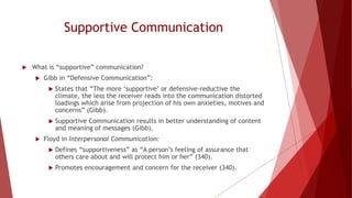 Positive and Supportive Communication | PPTX | Education