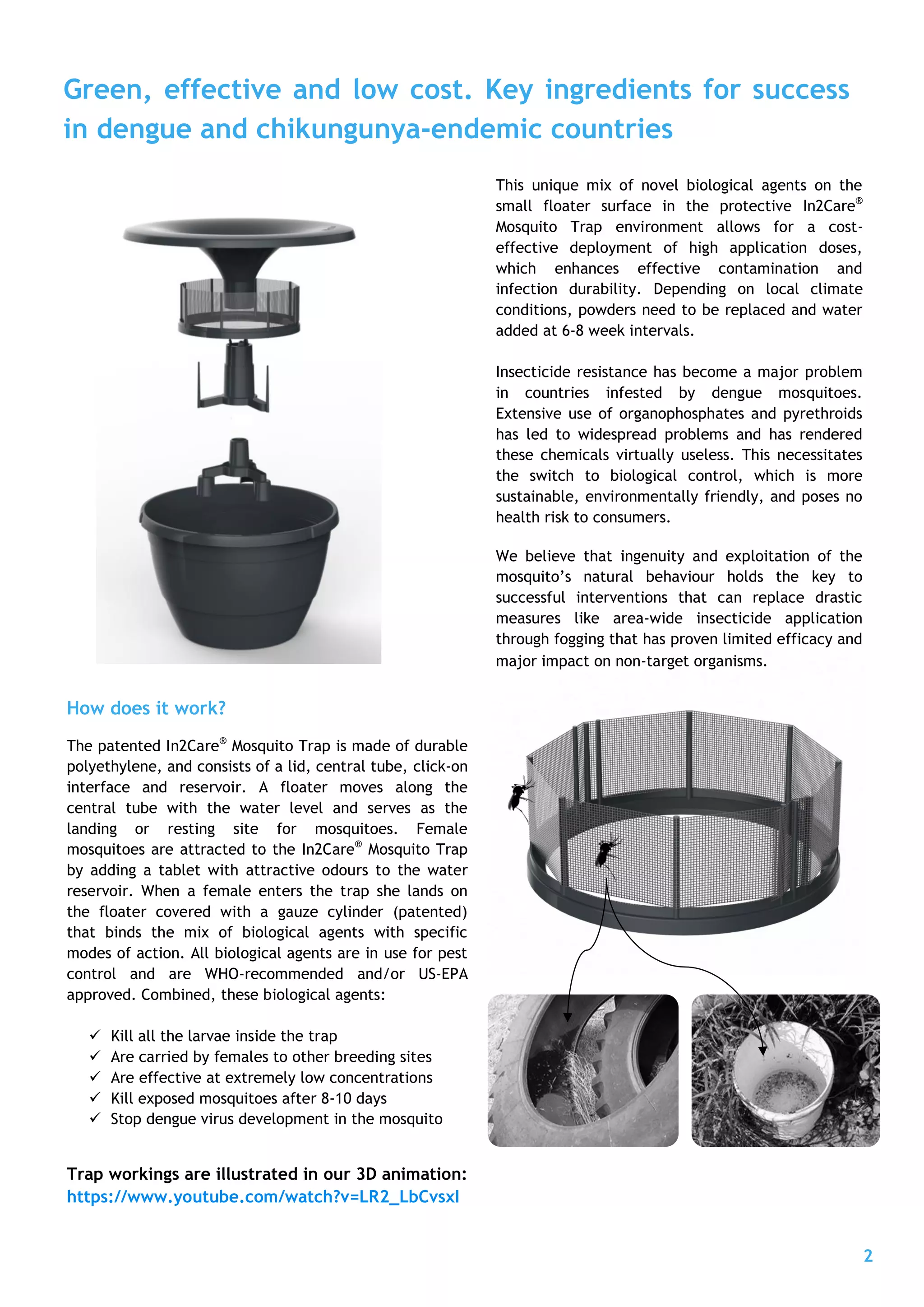 In2Care Mosquito Trap factsheet with A1 | PDF
