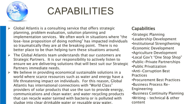 GLOBAL ATLANTIS PRESENTATION v2 | PPTX | Business | Business and Finance