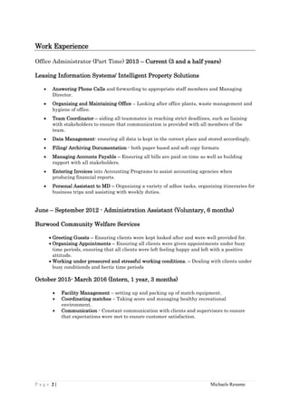 Michaels Resume | PDF