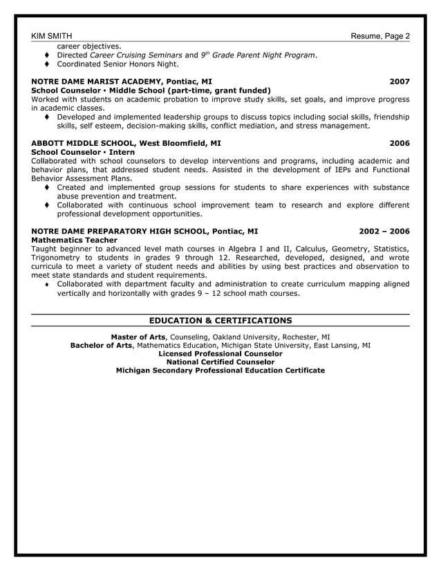 KimSmith resume Sept 2015 | PDF
