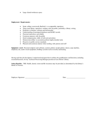 Job Description-Tech processing | DOCX