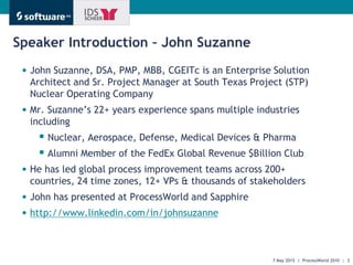 ProcessWorld_2010_WashingtonDC_Governance | PPTX | Business ...