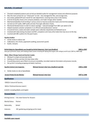 Kelly CV New | PDF