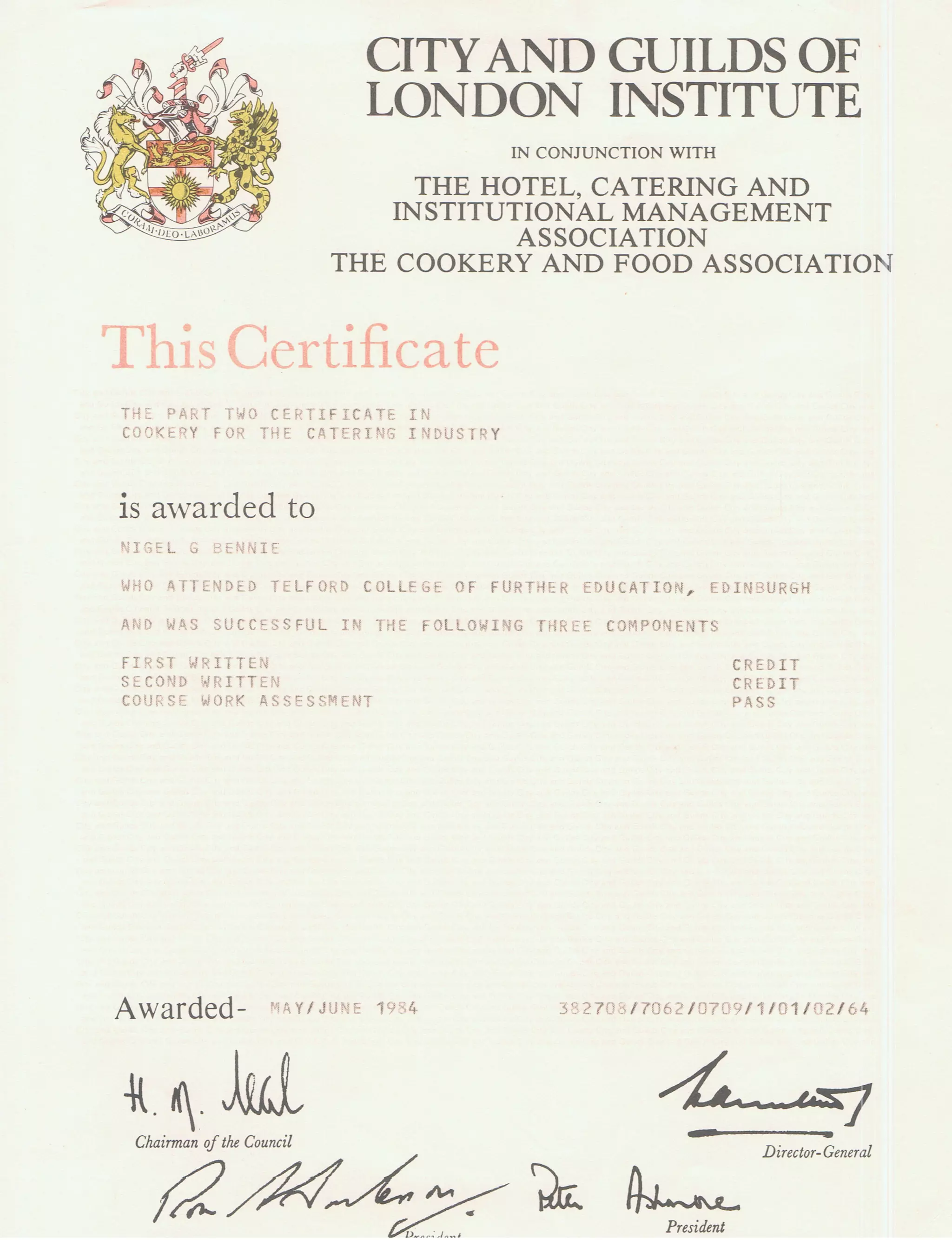 City and Guilds of London Institute Certificates | PDF