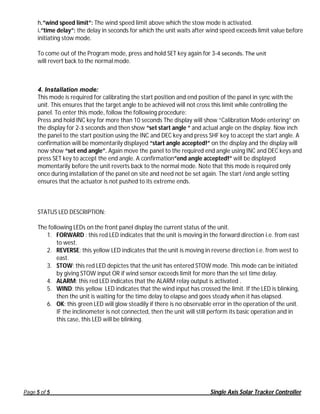 solar tracker manual with wind sensor | PDF