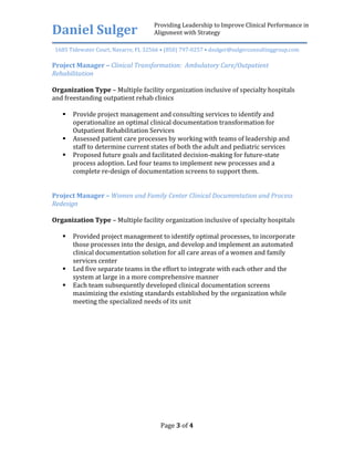 Daniel Sulger - Engagement Summary | PDF