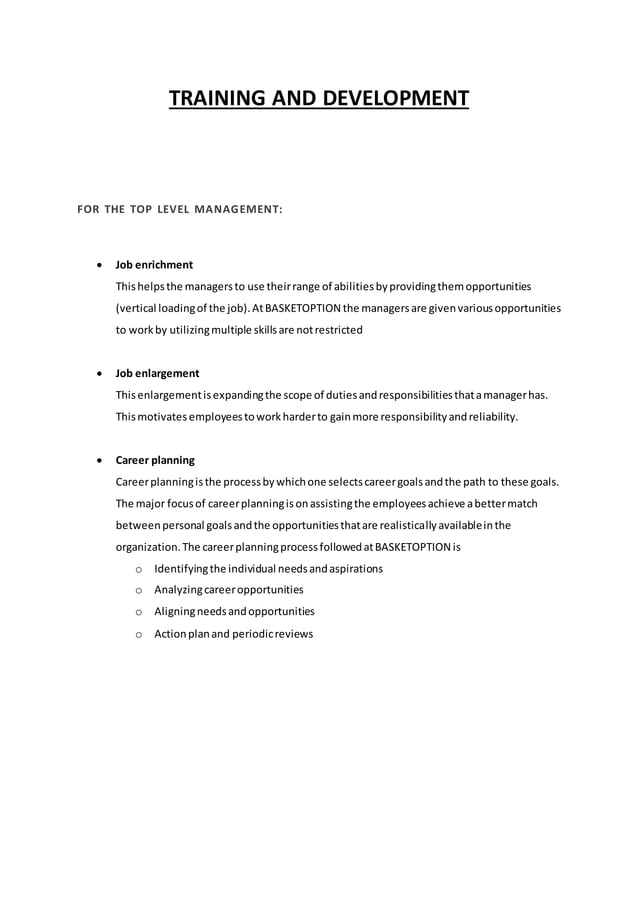 Training & Development | PDF