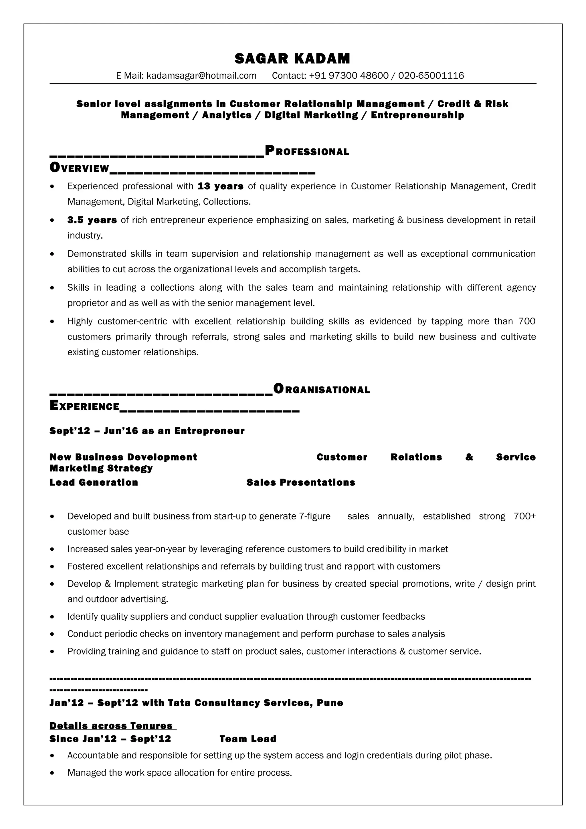 Sagar Kadam- Resume | DOC