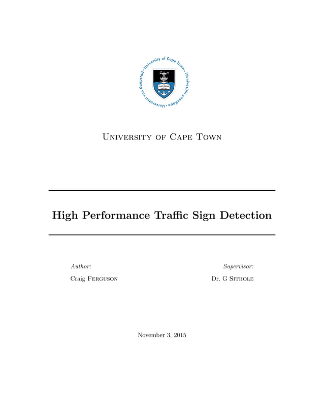 High Performance Traffic Sign Detection