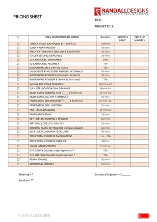 Randall Designs - Project Example | PDF | Civil Engineering Industry ...